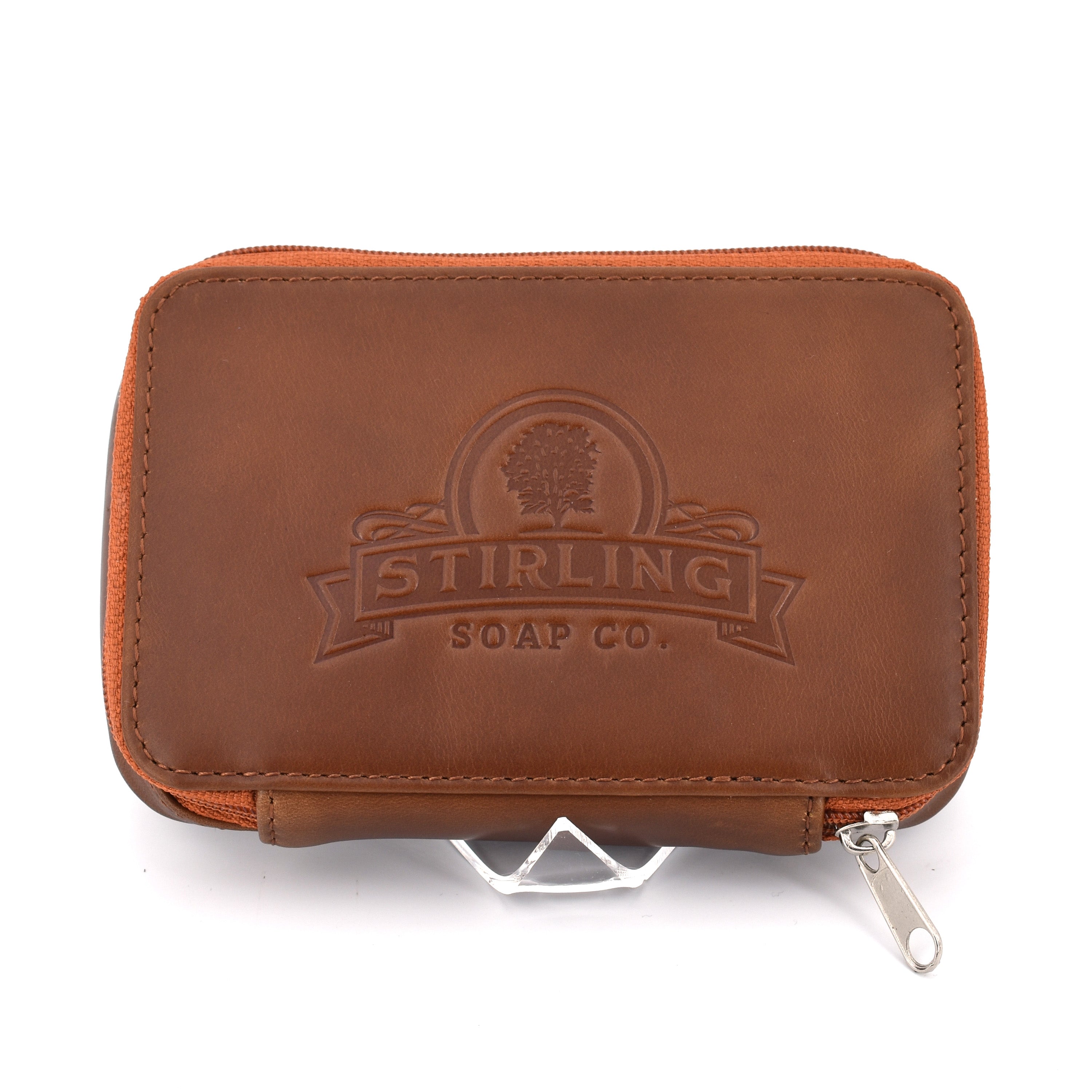 Premium Leather Razor/Blade Case - Caramel – Stirling Soap Company
